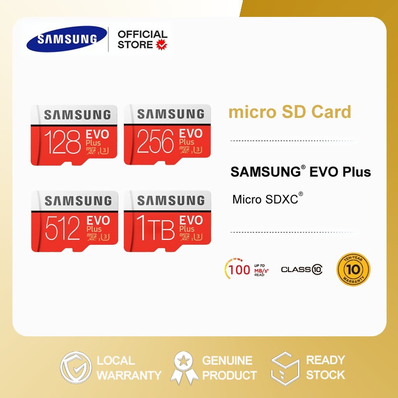 Samsung Evo Plus 1TB 512GB 256GB 128GB Micro SD Card Class 10 UHS-I U3 ...
