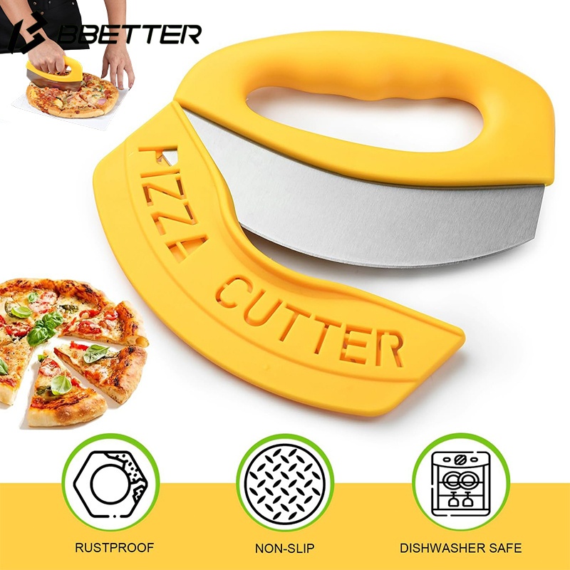 Pizza Cutter Knife Semicircular Pizza Wheels Cutter With Plastic Handle ...