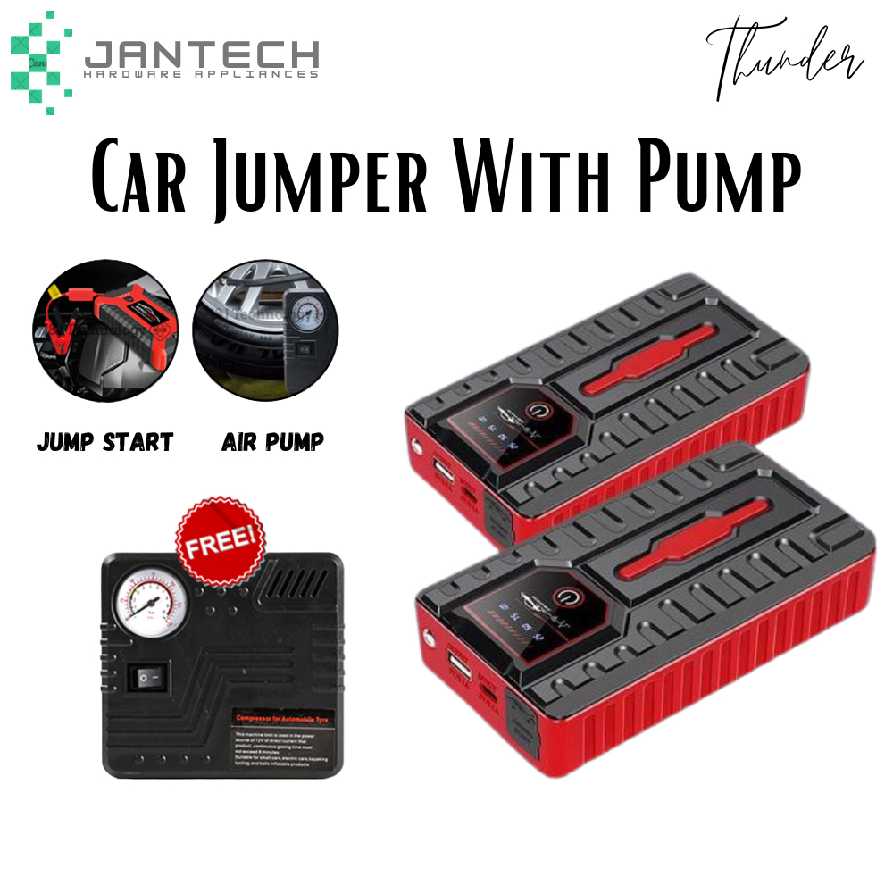 Car Jumper 99800mAh Car Power bank High power With Pump Power Bank Car Jump Start LED LIGHT ...