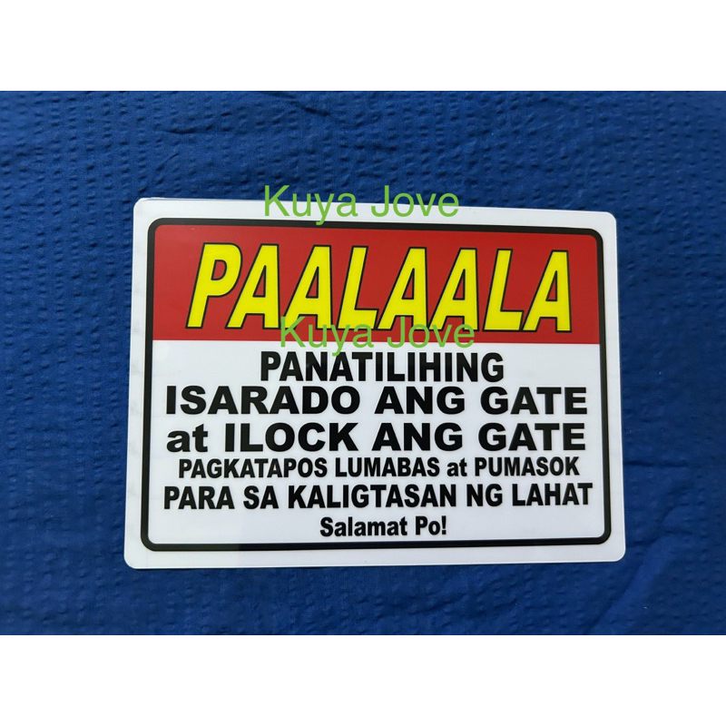 Isarado Ang Gate at Ilock Ang Gate Signage | Shopee Philippines