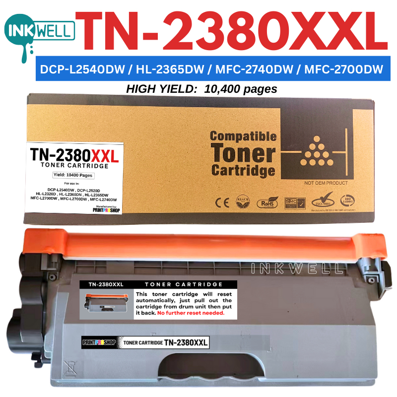 TN2380XXL TN2380 XXL TN 2380XXL Compatible Toner Cartridge with DCP ...