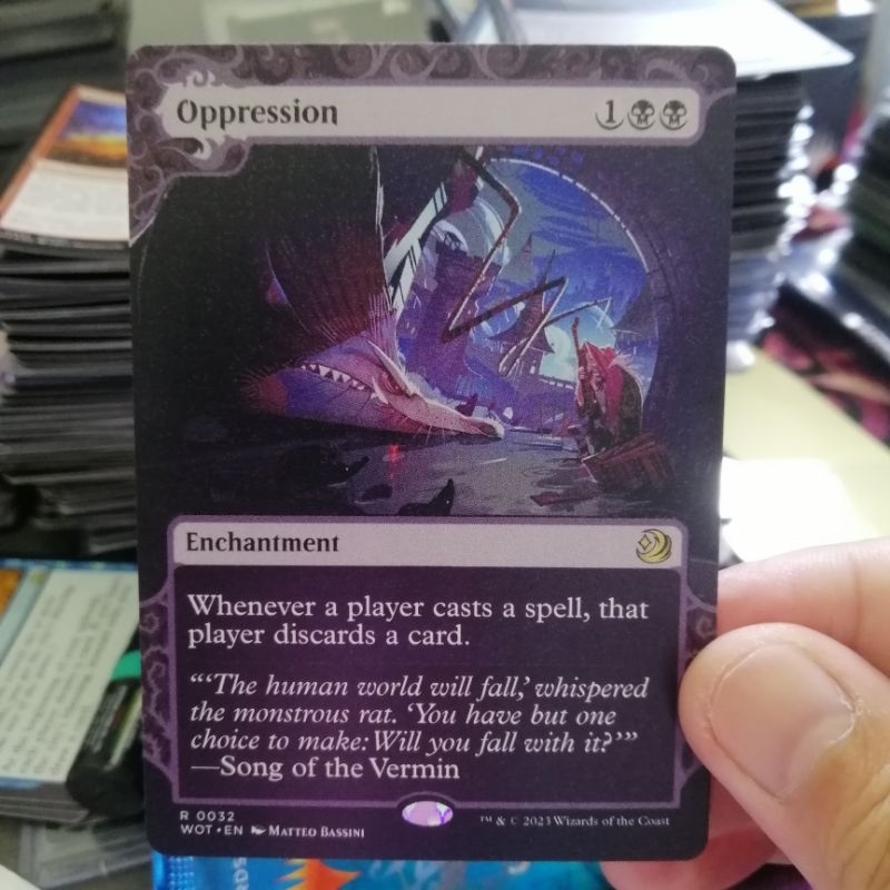1 Oppression WOT MTG card magic the gathering EDH | Shopee Philippines