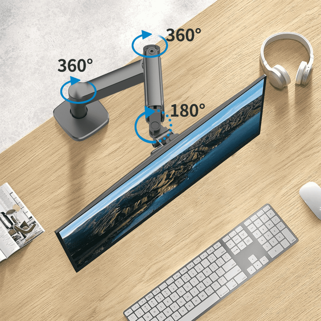 Inplay KMT-1 Single Monitor Stand Mount Arm Gas Spring Adjustable Monitor Bracket For 13-32 ...