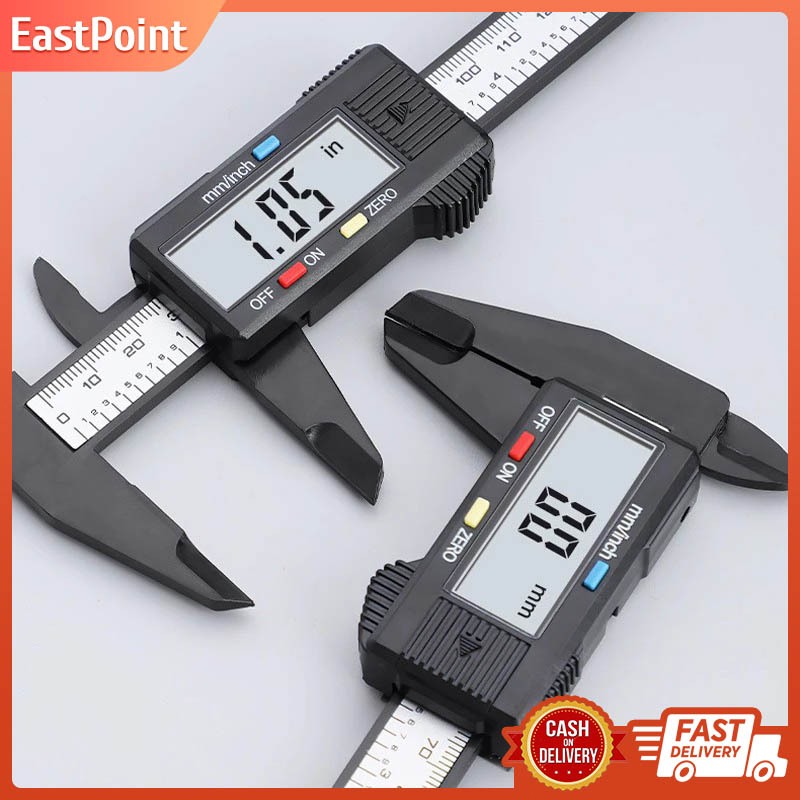 150mm/6inch Mini Ruler Carbon Fiber Composite Vernier Caliper Measuring ...