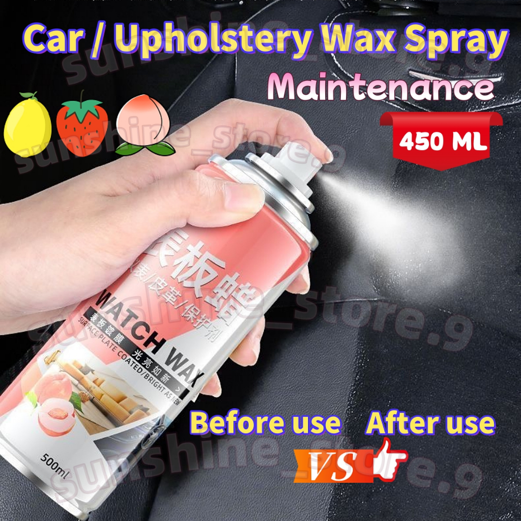 500ML Car interior watch wax spray Shiny Car Coating Spray Upholstery ...