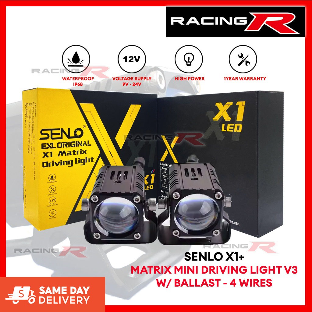 SENLO X1+ Matrix Mini Driving Light V3 with Ballast 60 WATTS MDL w/ 1 ...