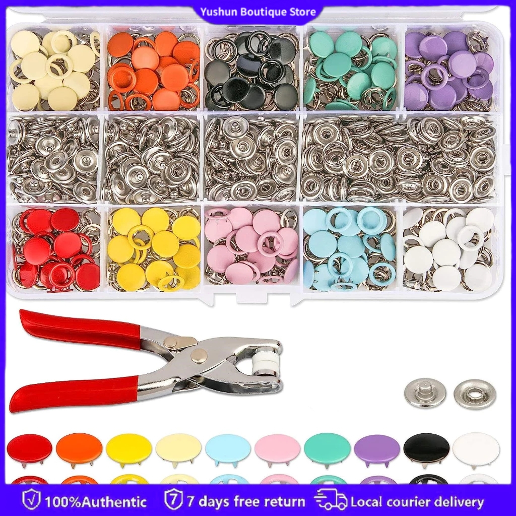 100 sets Snaps Buttons for Sewing with Snap Plier Metal Snaps for ...