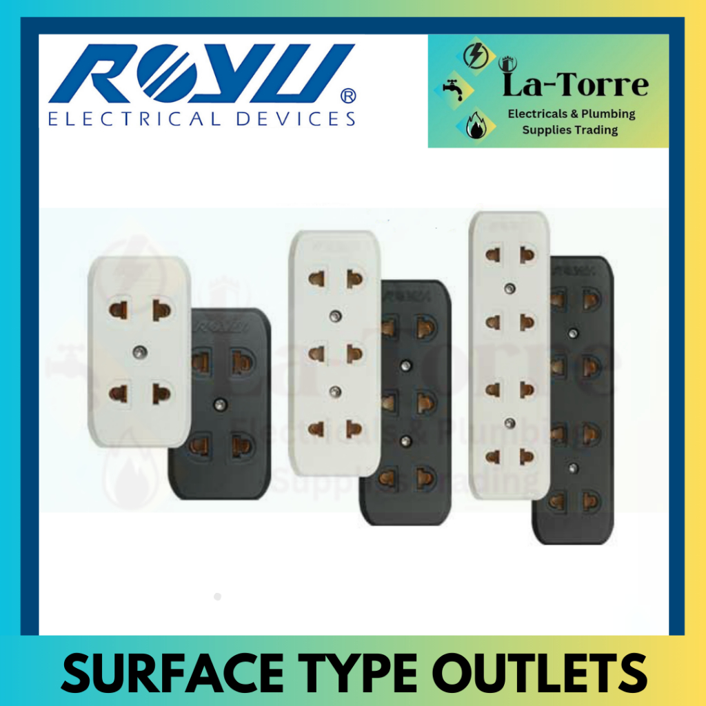 Royu Surface Type Outlets - 2/3/4 Gang Universal Outlets | Shopee ...