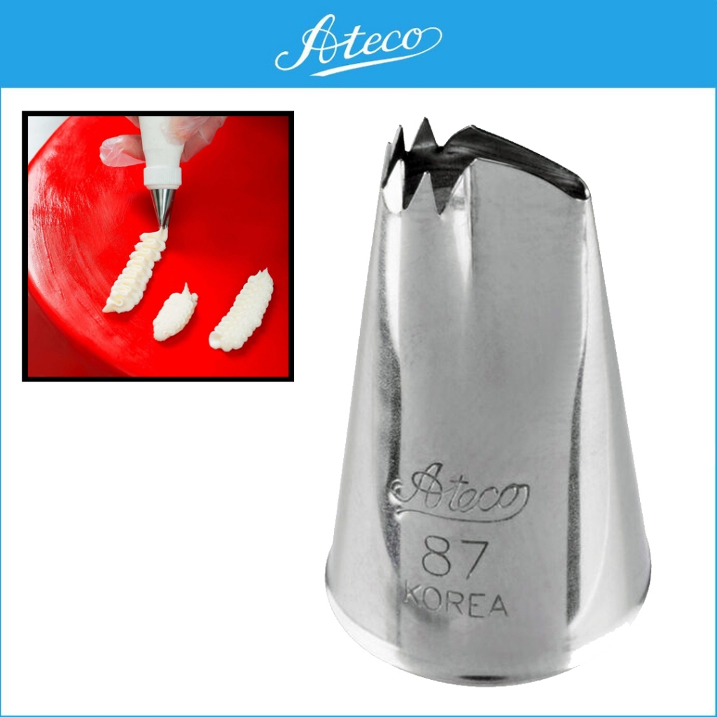 Ateco 87 Ruffle Piping Tip Stainless Steel Icing Tip ( Set of 2 ...
