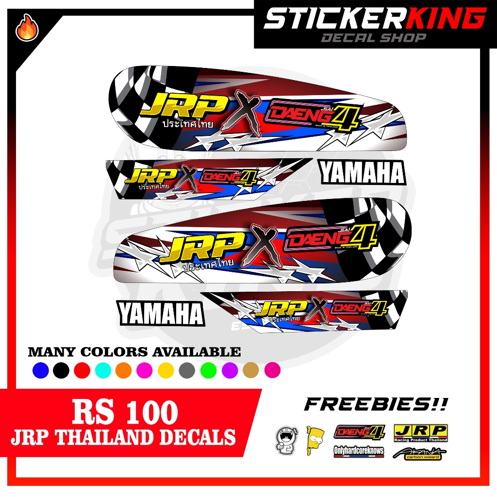 RS 100 JRP x Pinas Decals with Freebies Thailand Malaysian Indo ...