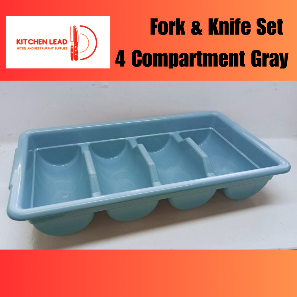 Fork & Knife Set 4 Compartment Gray Cutlery Rack | Shopee Philippines