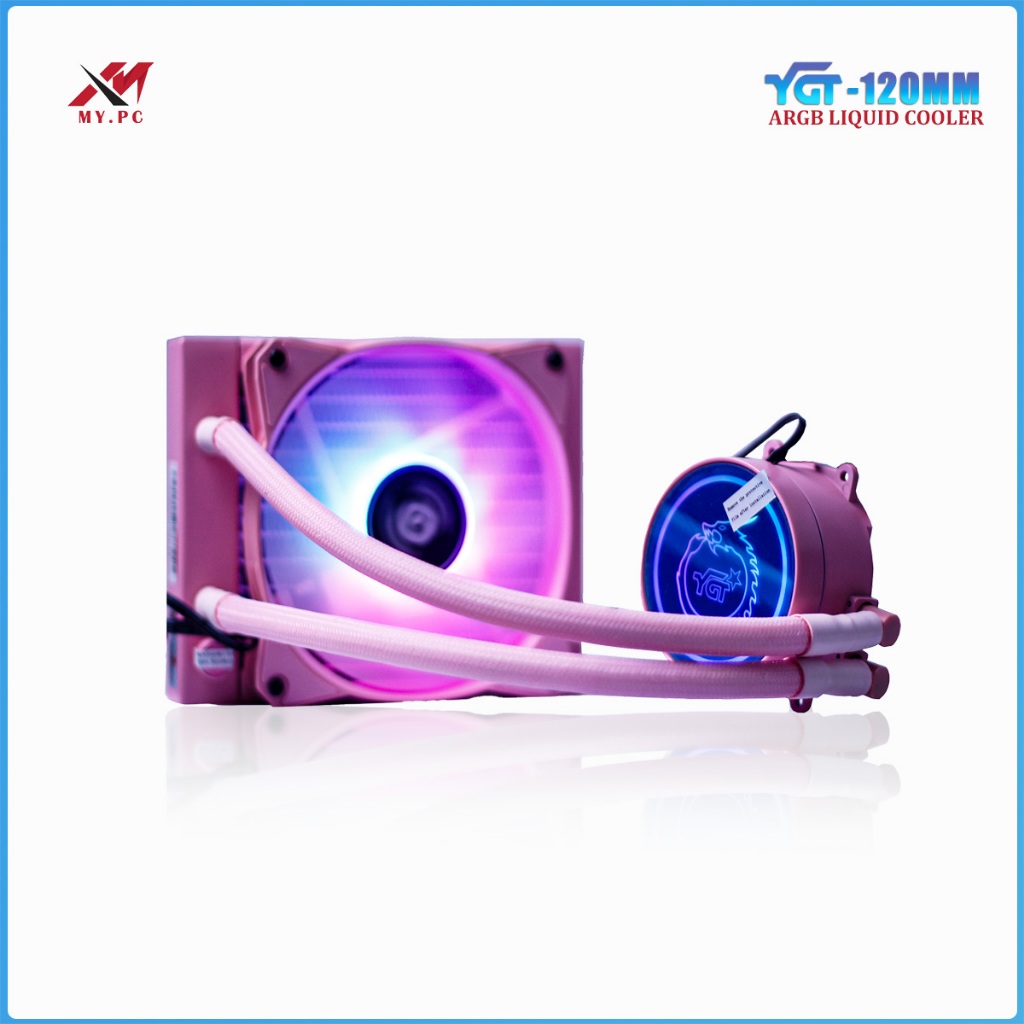 YGT DF-120 Cooler PINK CPU Liquid Cooler All-in-one Liquid CPU Cooler ...
