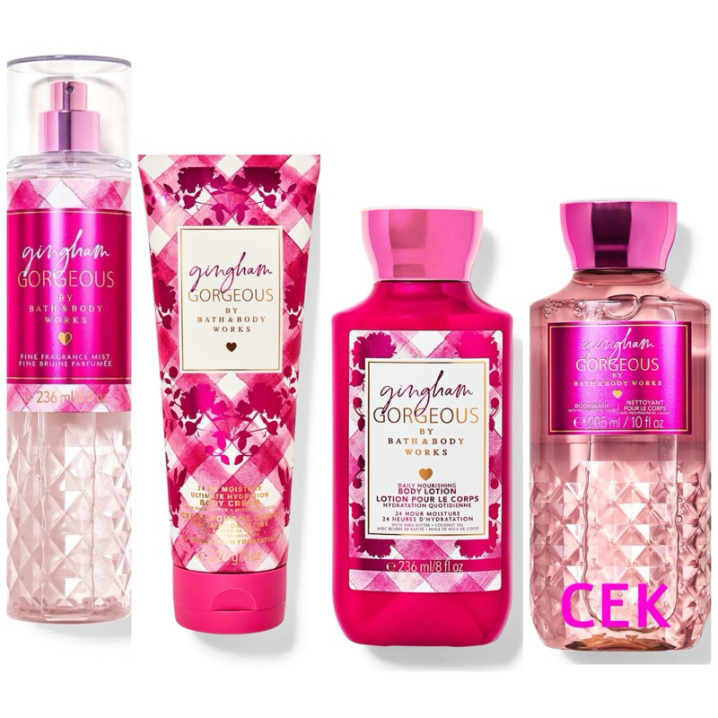 NEW GINGHAM GORGEOUS FINE FRAGRANCE MIST/ BODY LOTION AND BODY WASH BY ...