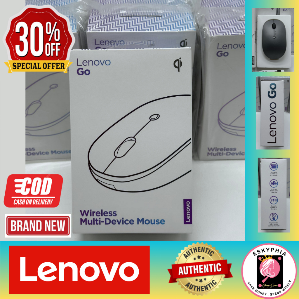 Lenovo GO Wireless Multi-Device Mouse | Paired with up to 3 devices ...