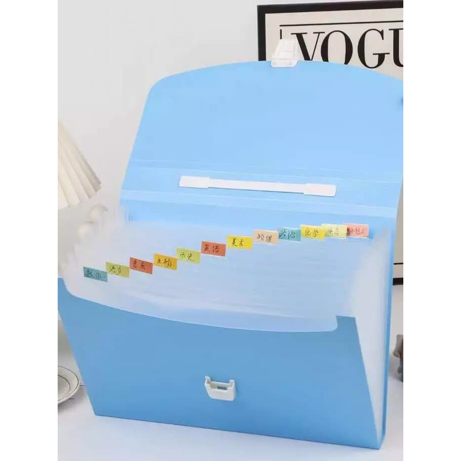 24 Pockets Expanding File Folder Works Accordion Office A4 Document ...