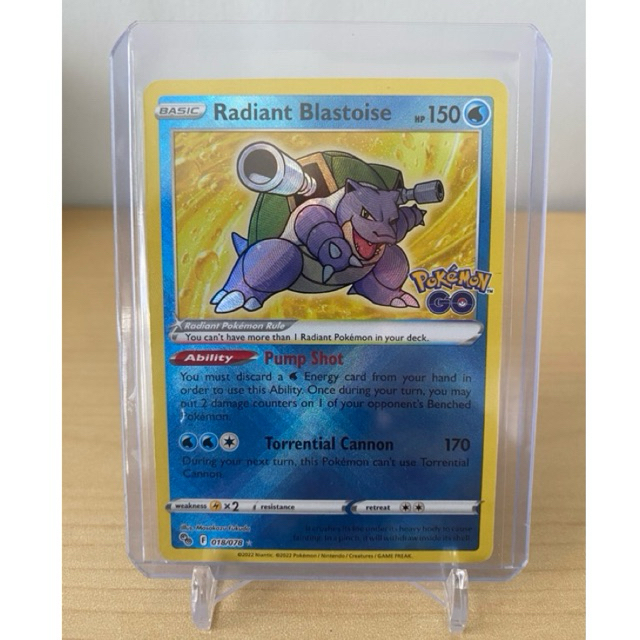 Radiant Blastoise - 018/078 - Radiant Rare - Pokemon GO Set Pokemon TCG ...