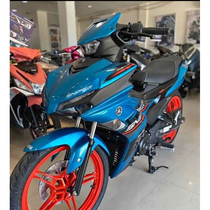 GENUINE GRAPHIC STICKER FOR YAMAHA SNIPER 155 2024 CYAN BLUE / ABS ...