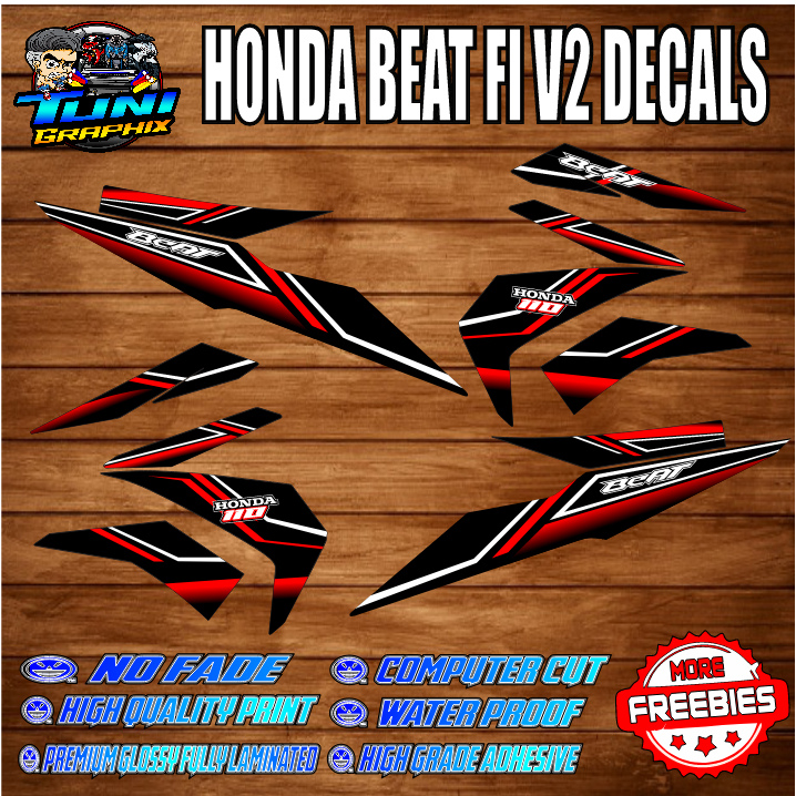 HONDA BEAT FI V2 INDO DECALS (HIGH QUALITY PRINT,LAMINATED,WATERPROOF ...