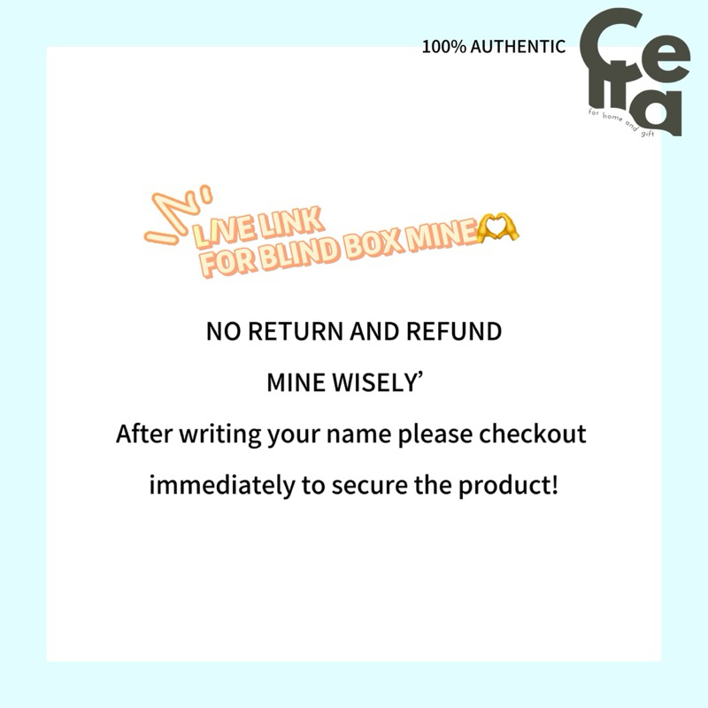 BLIND BOX “MINE” LINK | Shopee Philippines