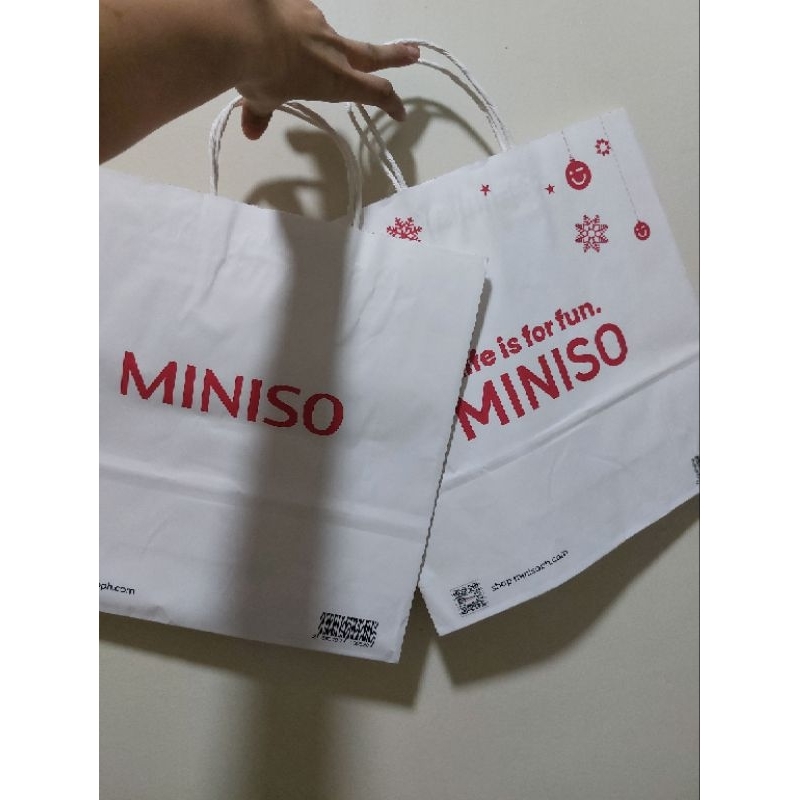 Miniso Paper Bag (Sold per 2pc) | Shopee Philippines