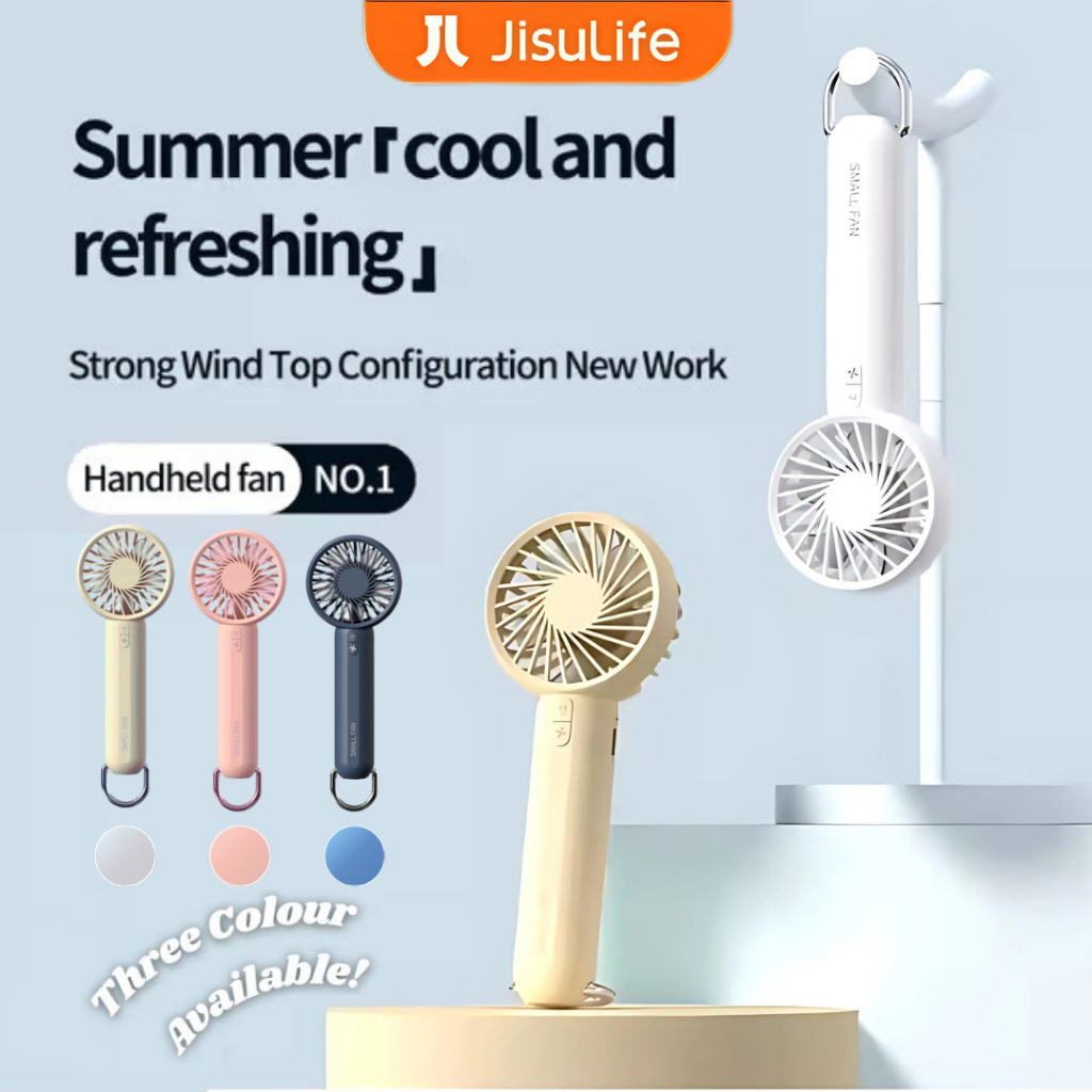 JISULIFE Pocket Mini Handheld Fan Rechargeable USB Portable HandyFan ...