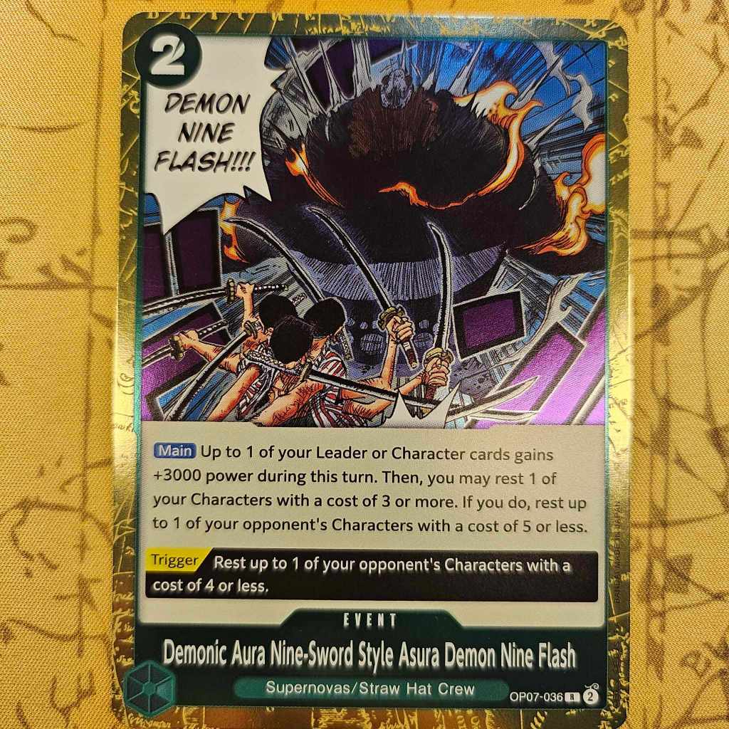 One Piece TCG [ENGLISH] OP07-036 R Demonic Aura Nine-Sword Style Asura ...