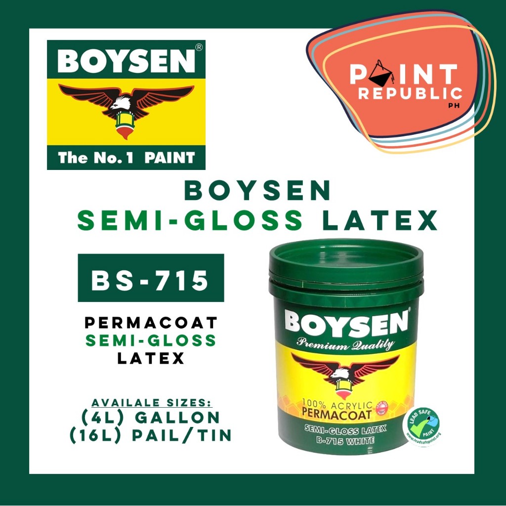 BOYSEN Permacoat SEMI-GLOSS LATEX - BS 715 | Shopee Philippines