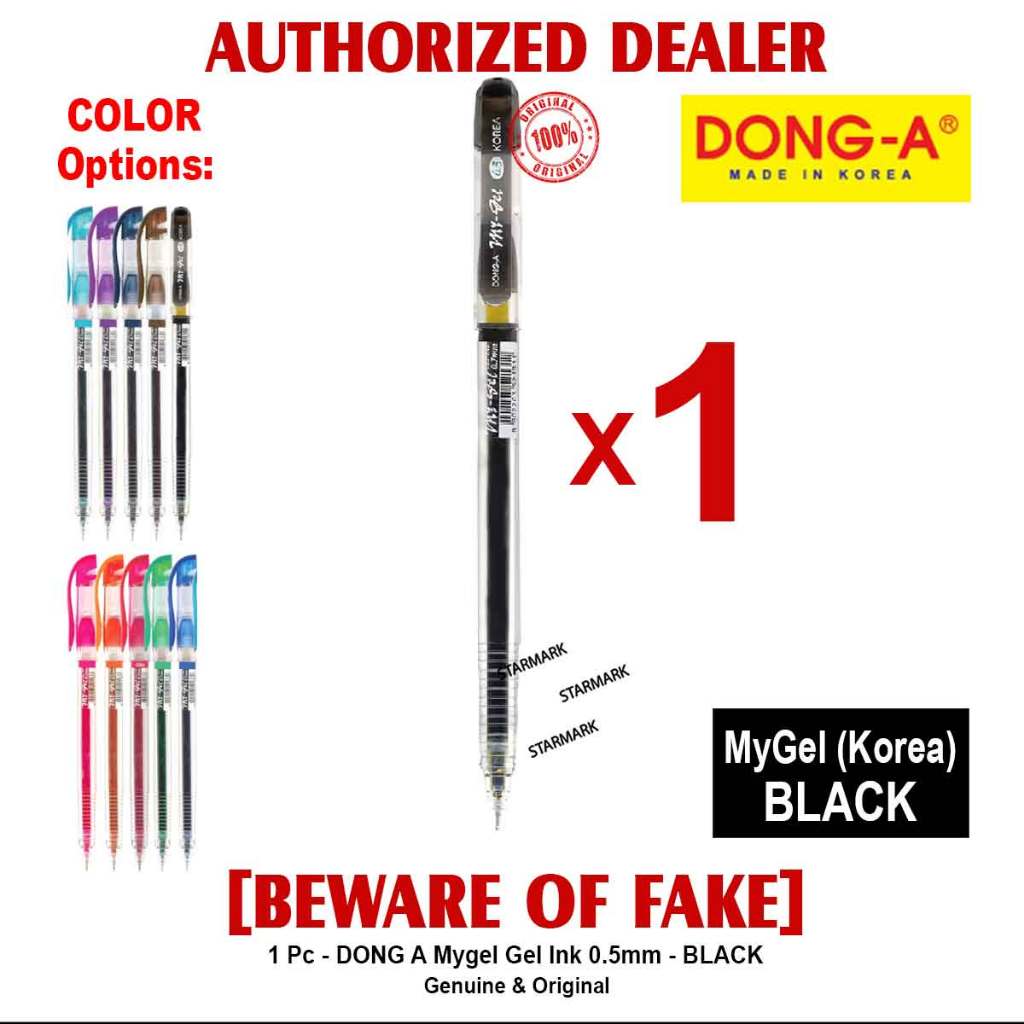 DONG A My Gel Pen Pens Gel Ink 0.5mm 0.6mm 0.7mm KOREA Black Blue Red ...