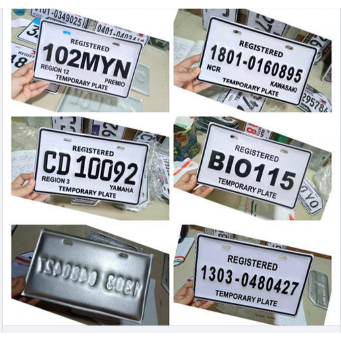 NEW FORMAT MOTOR PLATE GALVANIZED METAL | Shopee Philippines