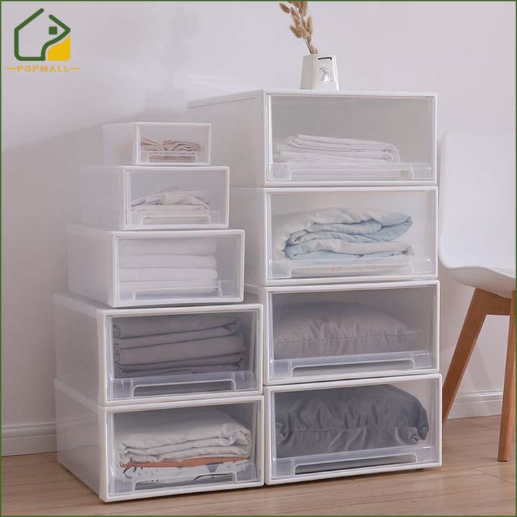 PoP Drawer Organizer Plastic Storage Box For Clothes Stackable Home ...