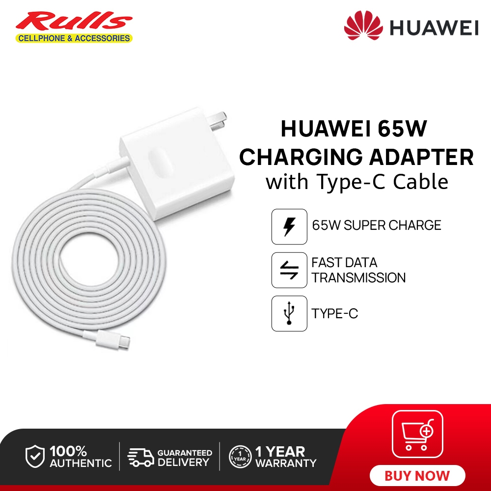 HUAWEI 65W Laptop Charging Adapter with Type-C Cable | Shopee Philippines