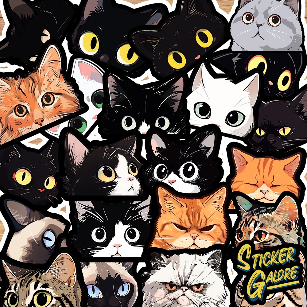 CUTE CATS PEEKER STICKERS (WATEPROOF AND SCRATCH PROOF) sticker for car ...