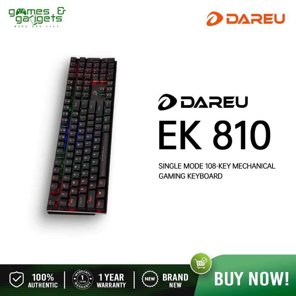 Dareu Ek810 Single Mode 108-Key Mechanical Keyboard | Shopee Philippines