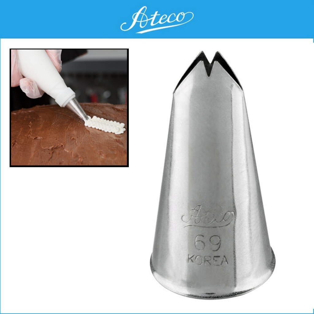 Ateco 69 Leaf Piping Tip Stainless Steel Icing Tip ( Set of 2 ...