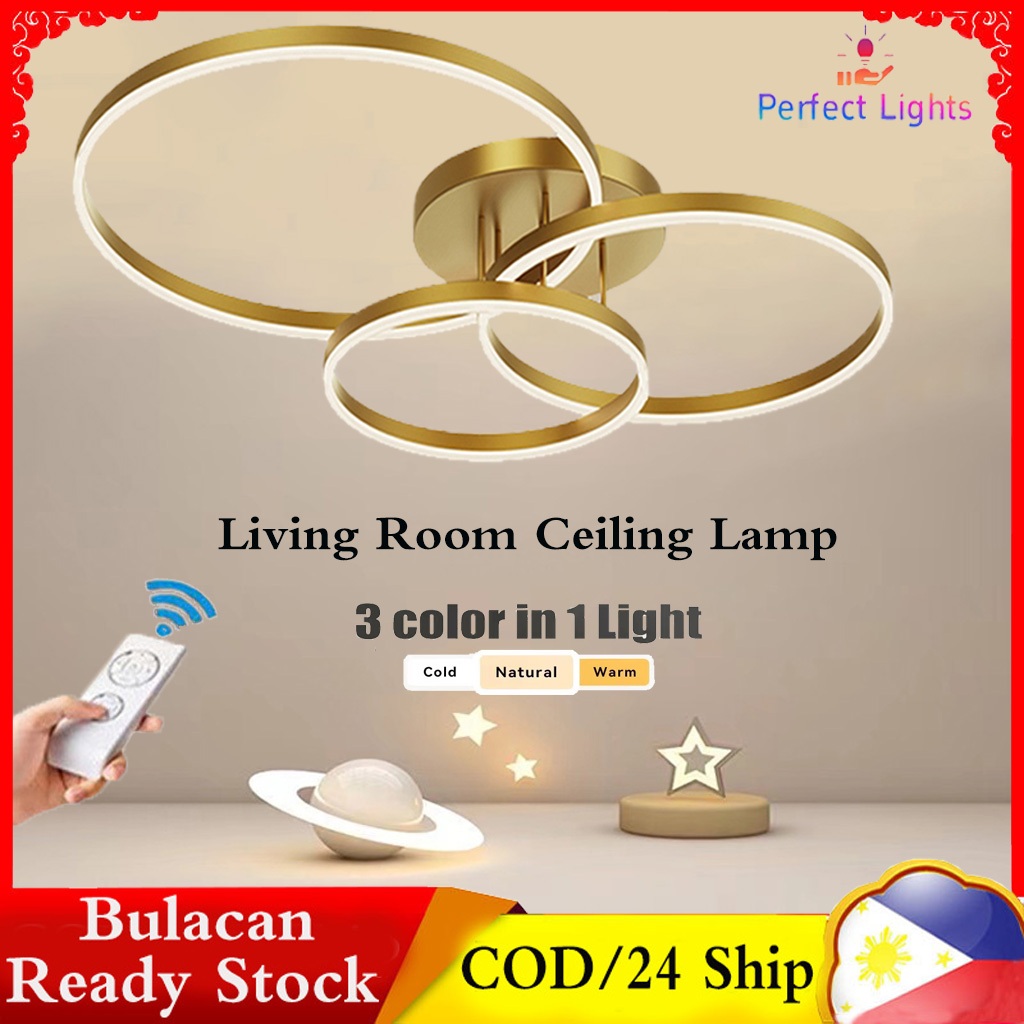 Nordic Chandelier Ceiling Light Tri Color Lamp Dining Cieling Lights ...
