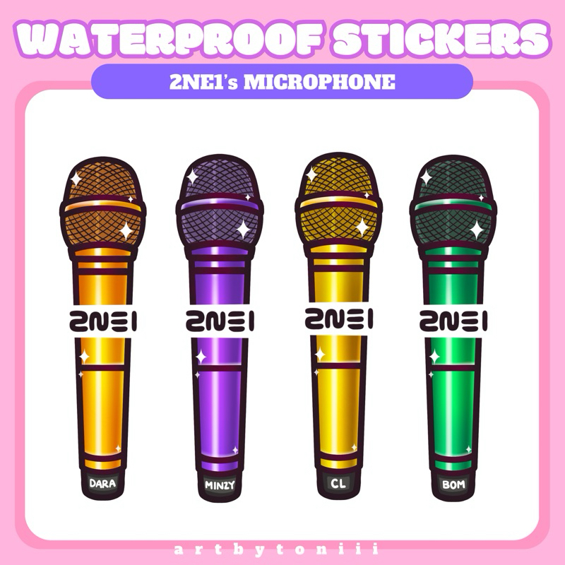 2NE1 WATERPROOF STICKERS | 2ne1’s MICROPHONE | Shopee Philippines