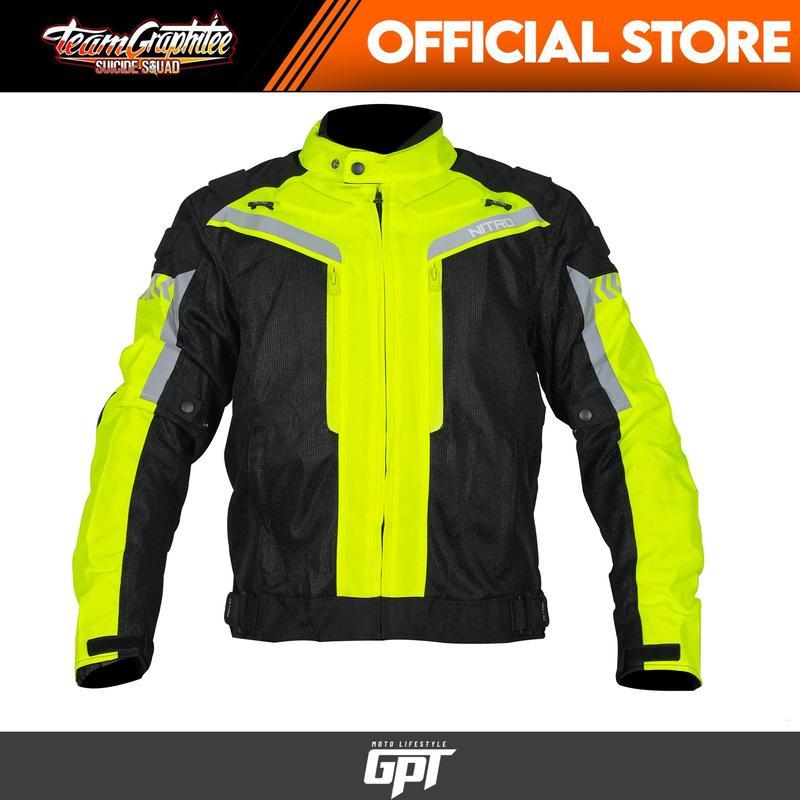 NITRO JK40 RIDING JACKET BLACK NEON | Shopee Philippines