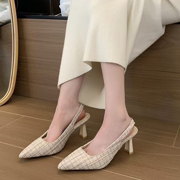 LYS Fashion high-heeled sandals pointed toe stiletto heels for women ...