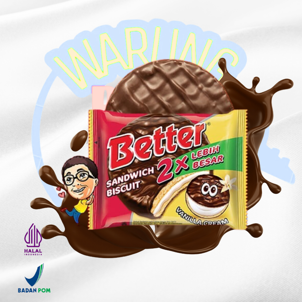 Mayora Better Sandwich Biscuit Vanilla Cream 27g Original Indonesia ...