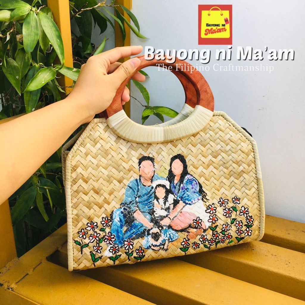 BAYONG NI MA'AM: New! Bayong Art Portrait Painting on Native Bag ...