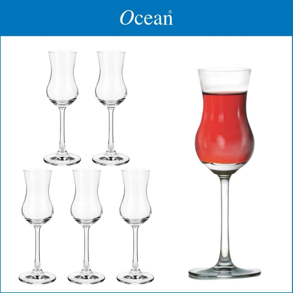 Ocean Glassware Madison Sherry Drinking Glass Clear 115 mL ( Set of 6 ...