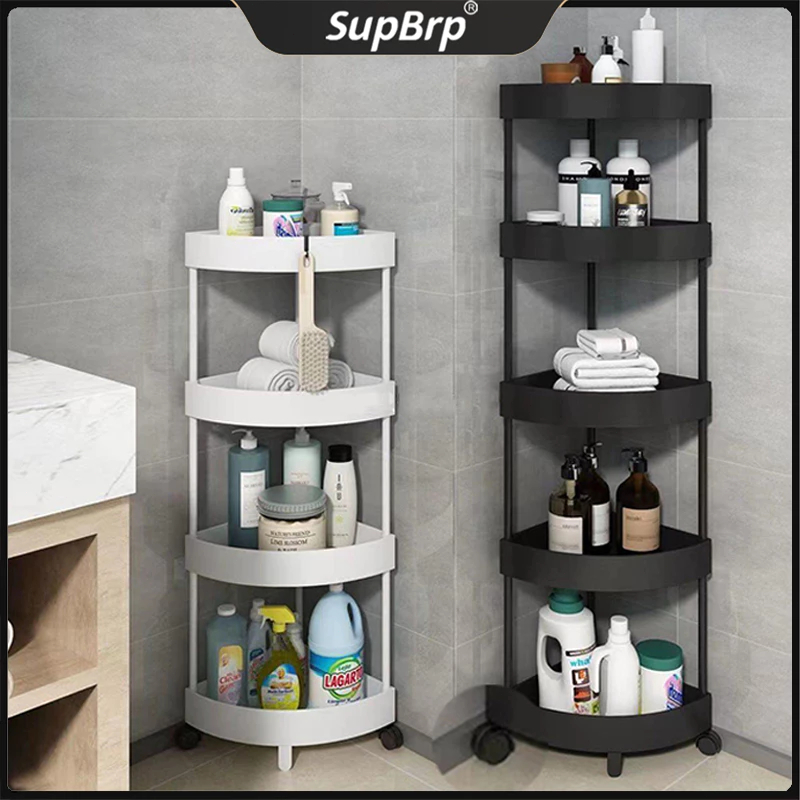 Bathroom Corner Rack Bathroom organizer Rack With Wheel Bathroom ...