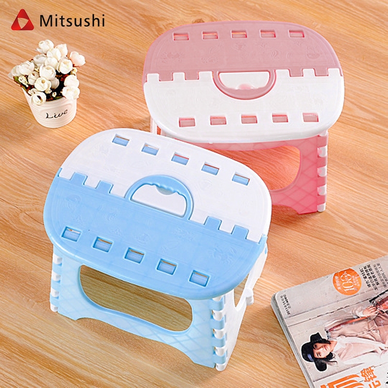 MitsushiPlastic Folding Step Stool Portable Folding Chair Small Bench ...