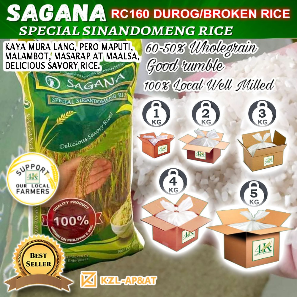 KZLA Sagana Broken/Durog Bagong Ani Special Sinandomeng Delicious Savory Rice, 1kg,2k,3kg,4kg ...