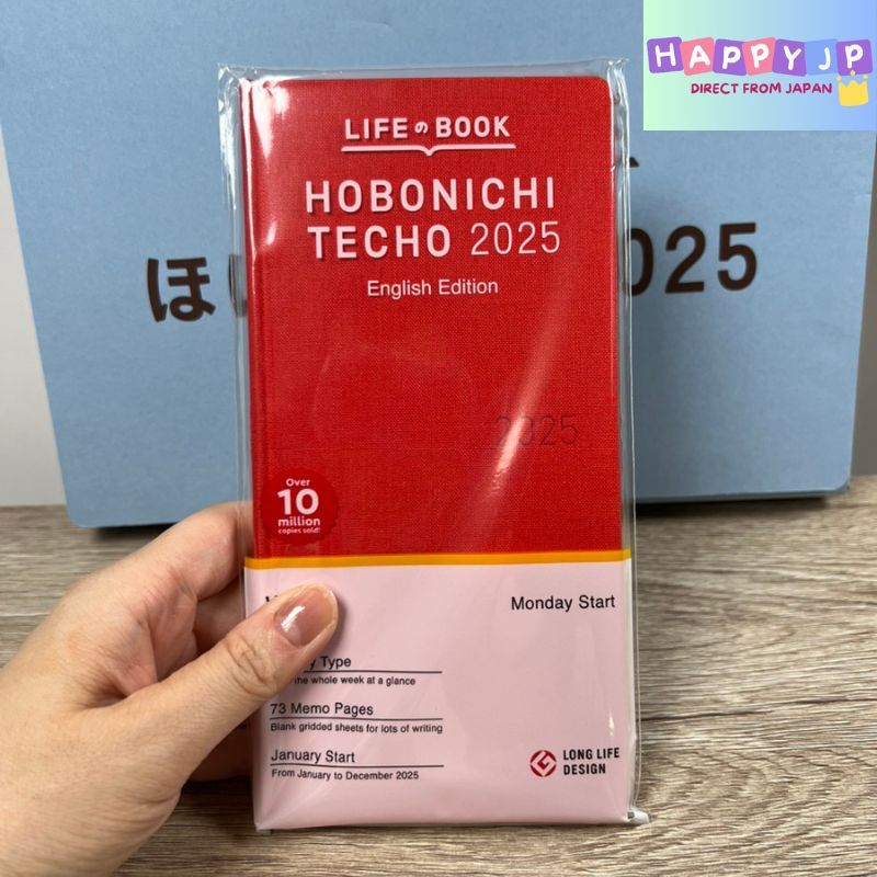 Hobonichi Techo 2025 Weeks Colors/Chili Pepper Slim Vertical-Layout ...
