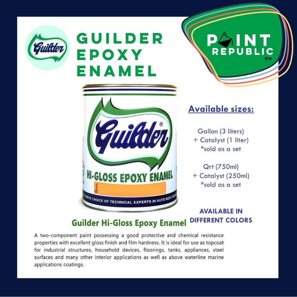 Guilder Epoxy Enamel Colors - Hi Gloss Epoxy Enamel Paint with Catalyst ...