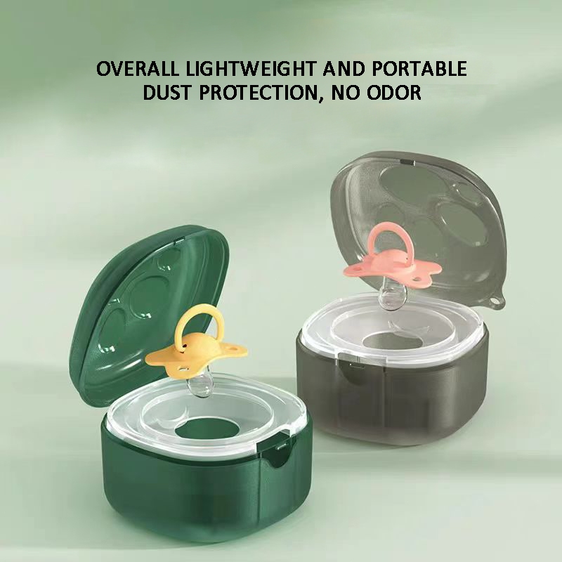 Panda pattern cartoon pacifier storage box baby transparent PP material ...