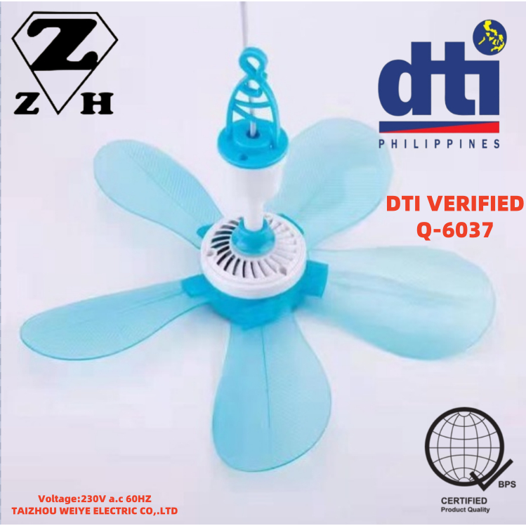 ZH Mini Ceiling Fan 5 blades Portable Ceiling fan Wall Fan Hanging Fan ...