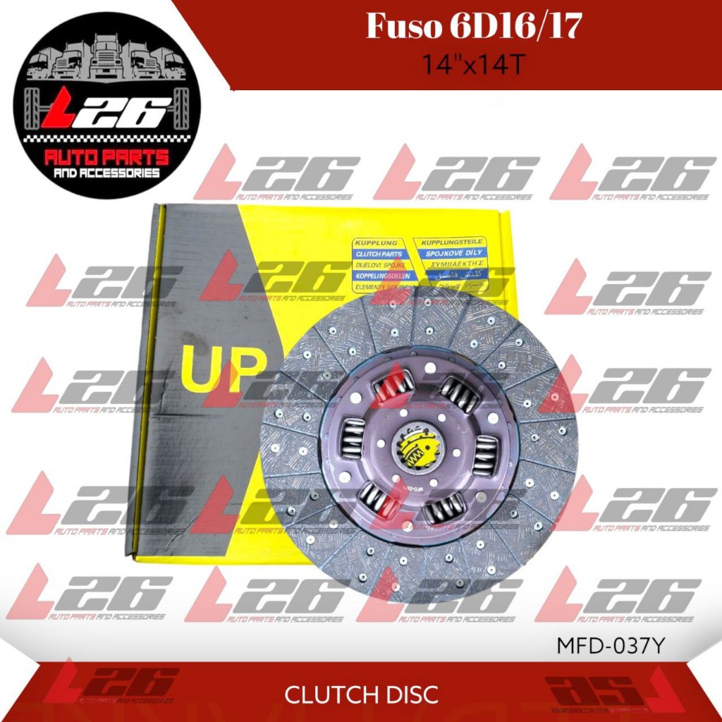 Fuso 6D16 6D17 CLUTCH DISC/CLUTCH PLATE 14"x14TEETH MFD-037Y UP-LUC ...