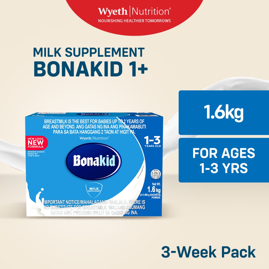 BONAKID 1+ Stage 3 Milk Supplement for 1 to 3 years old 1.6kg | Shopee ...